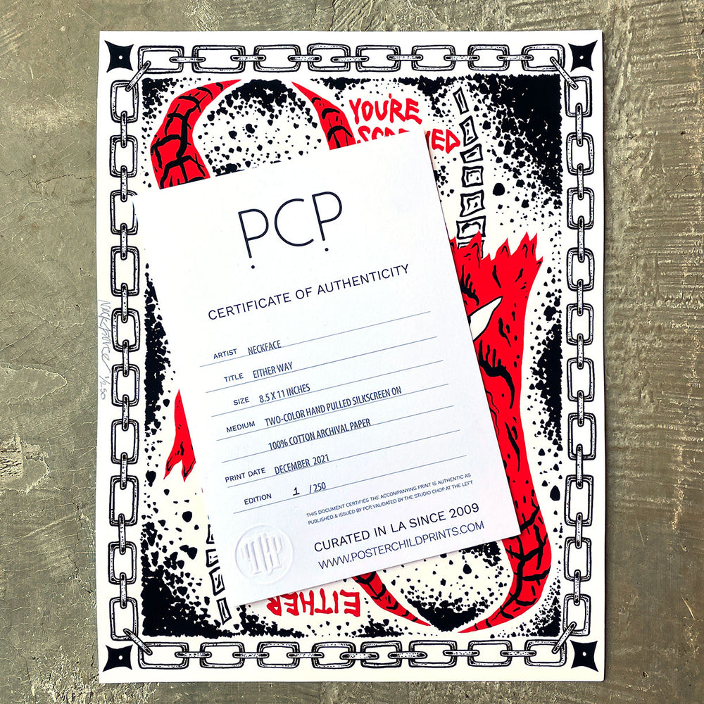 Neckface | Art Print | Either Way | Available Now - Poster Child Prints