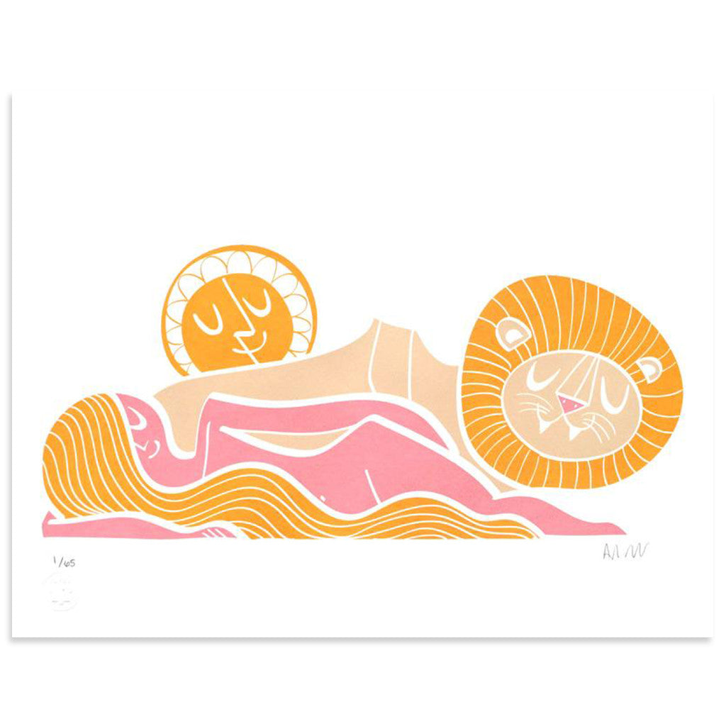 Amanda Visell | Poster Child Prints | Girl Lion Sun