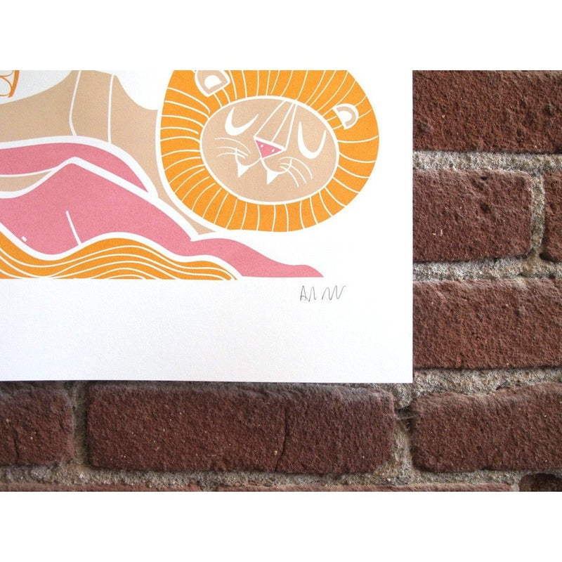 Amanda Visell | Poster Child Prints | Girl Lion Sun